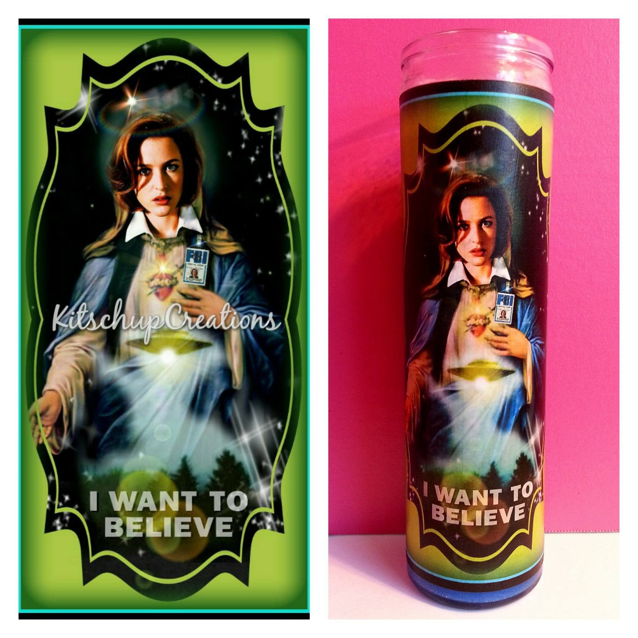 X Files / Dana Scully Prayer Candle – Kitschup Creations