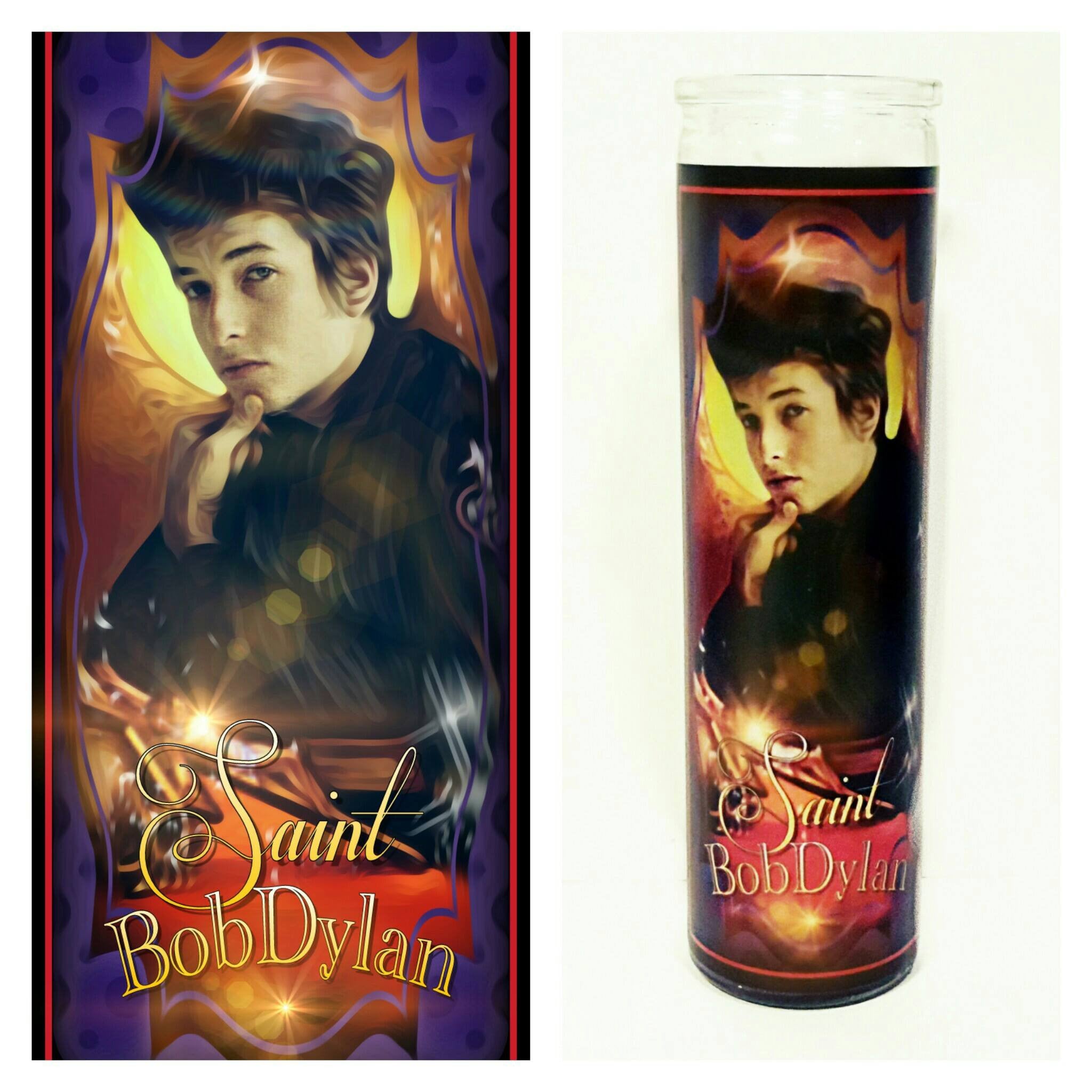 Bob Dylan Prayer Candle – Kitschup Creations