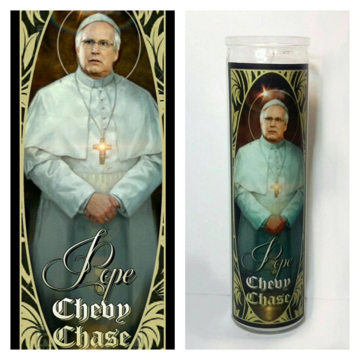 Pope Chevy Chase Prayer Candle – Kitschup Creations